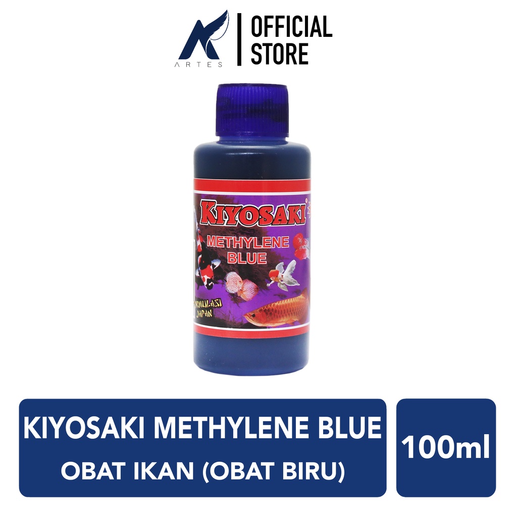 Jual KIYOSAKI METHYLENE BLUE Obat Methyline Biru-Anti Ich White Spot-Jamur-Luka Ikan Cupang-Koki ...