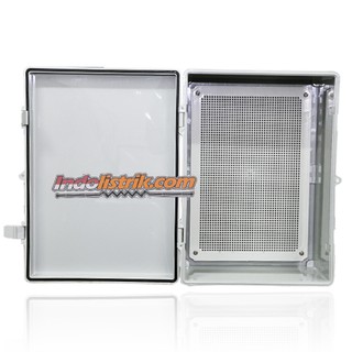 Jual Box Panel Plastik ABS 290x390 x 160 mm Abu LENGKAP Base Plate ...