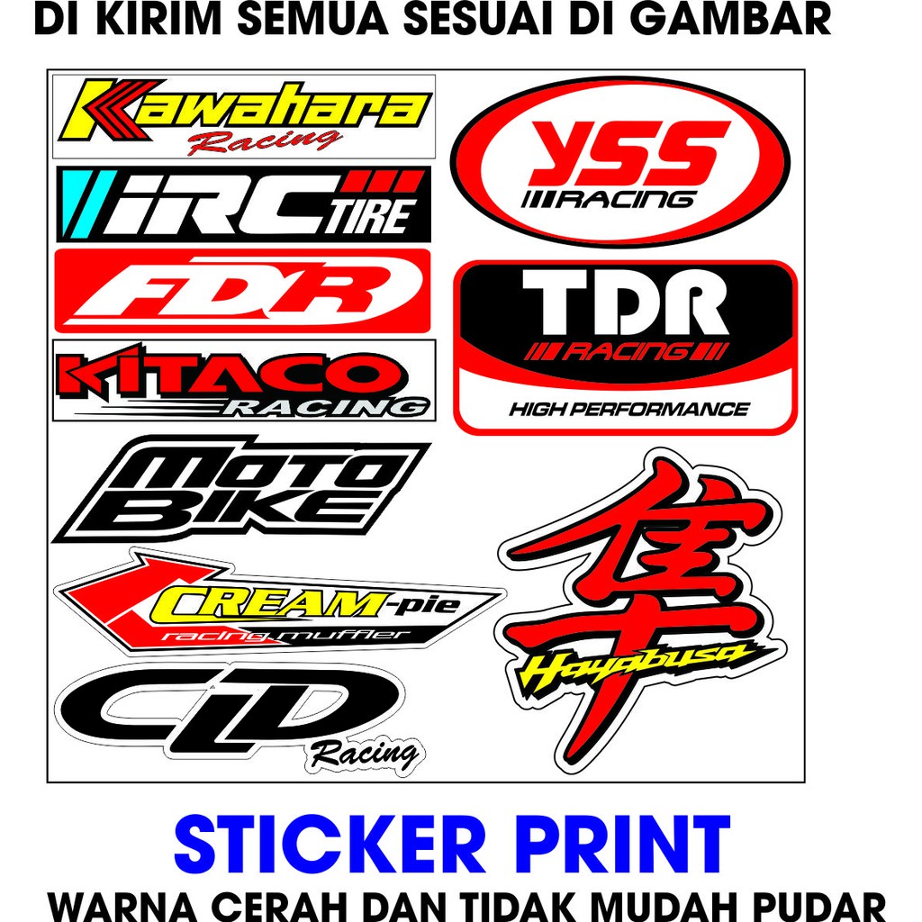 Jual STICKER VARIASI STICKER CUSTOM STIKER PRINT LEMBARAN STICKER MOTIF ...