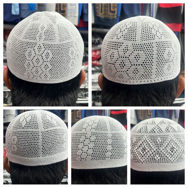 Jual Peci bangladesh putih rapat /peci impor arab | Shopee Indonesia