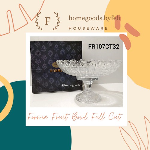 Jual FORMIA FRUIT BOWL TEMPAT TATAKAN BUAH KUE CRYSTAL 32CM | Shopee ...