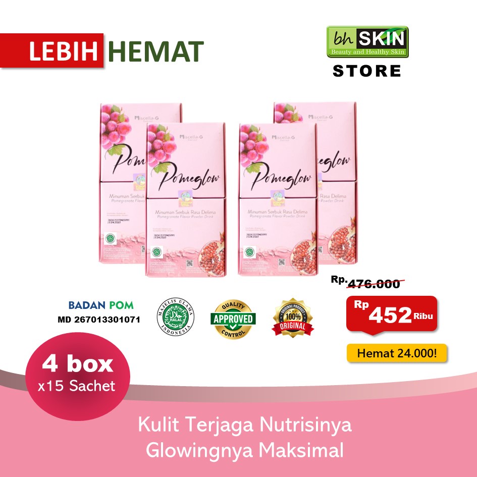 Jual PAKET HEMAT POMEGLOW COLLAGEN DRINK BPOM HALAL MUI | Shopee Indonesia