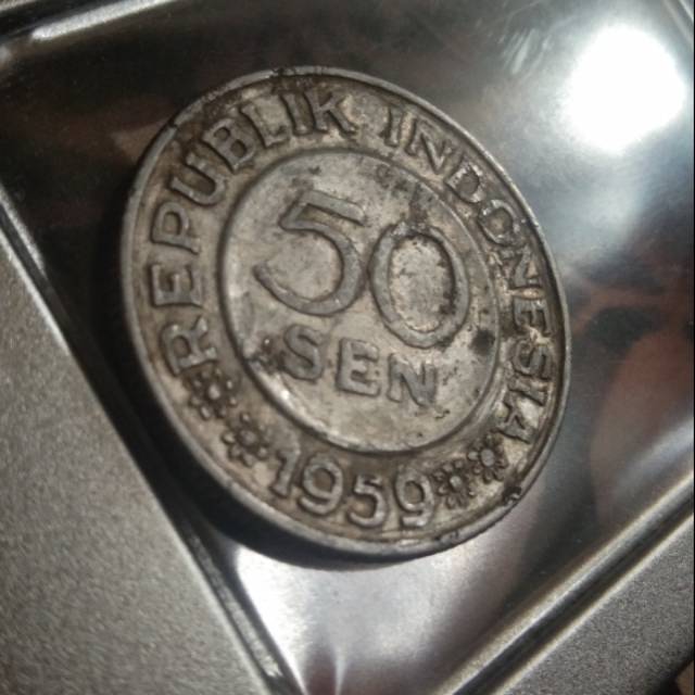 Jual Uang kuno indonesia, 50 sen tahun 1959. Cocok untuk kolektor yang ingin membeli | Shopee ...
