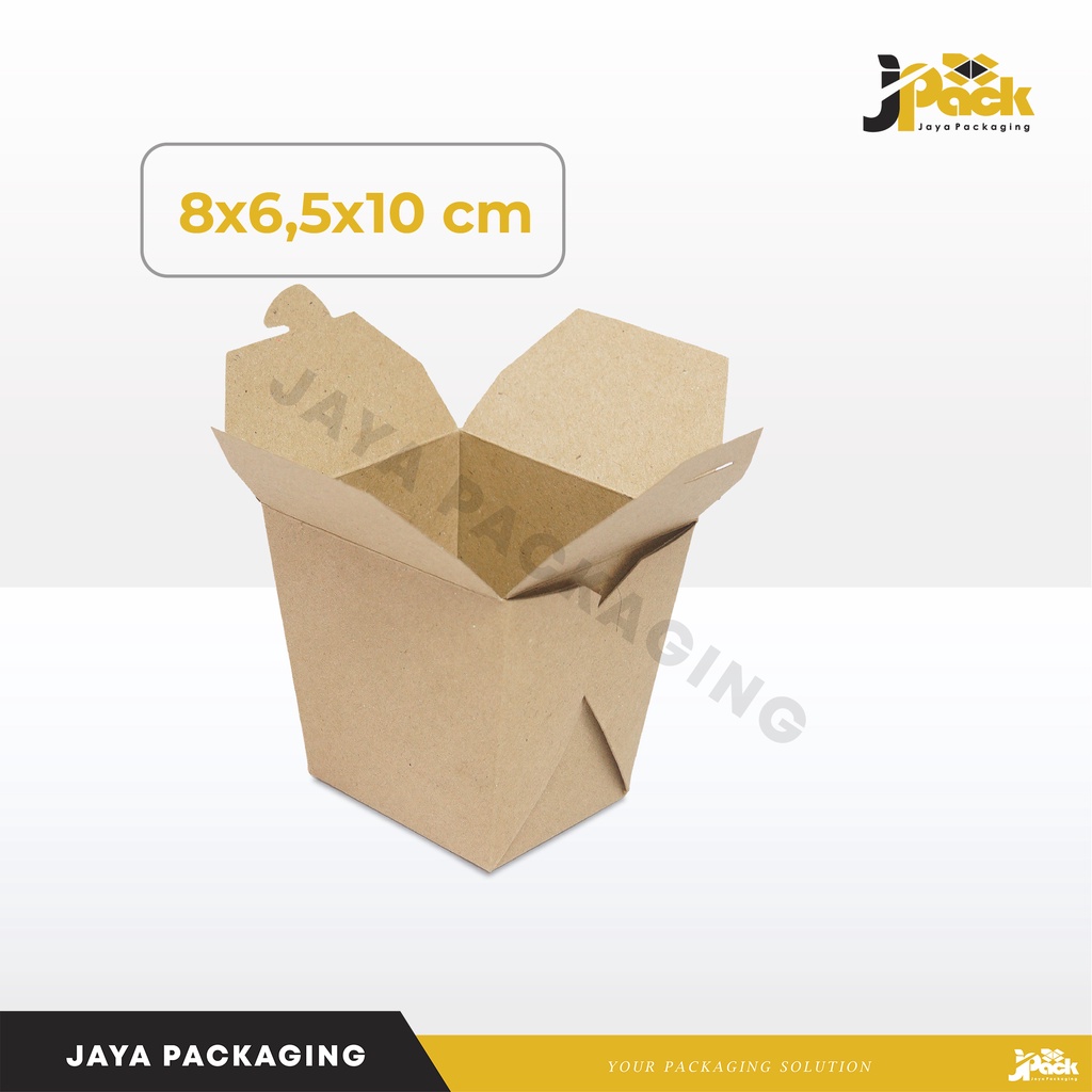 Jual Rice Box 8x6,5x10 cm size M (RB 02 K02) Kraft Paperfood/Foodpail ...