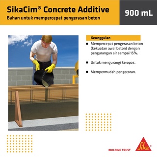 Jual Sikacim Concrete Additive Obat Cor Beton Cairan Pengeras Beton 900 ML | Shopee Indonesia
