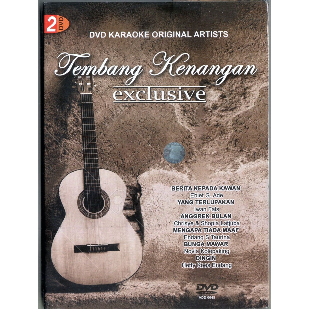 Jual DVD KARAOKE VARIOUS ARTIS TEMBANG KENANGAN EXCLUSIVE (2DVD)(ORIGINAL) | Shopee Indonesia