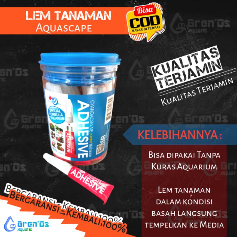 Jual Lem Adhesive Khusus Untuk Tanaman Tumbuhan Aquascape Lem di dalam ...