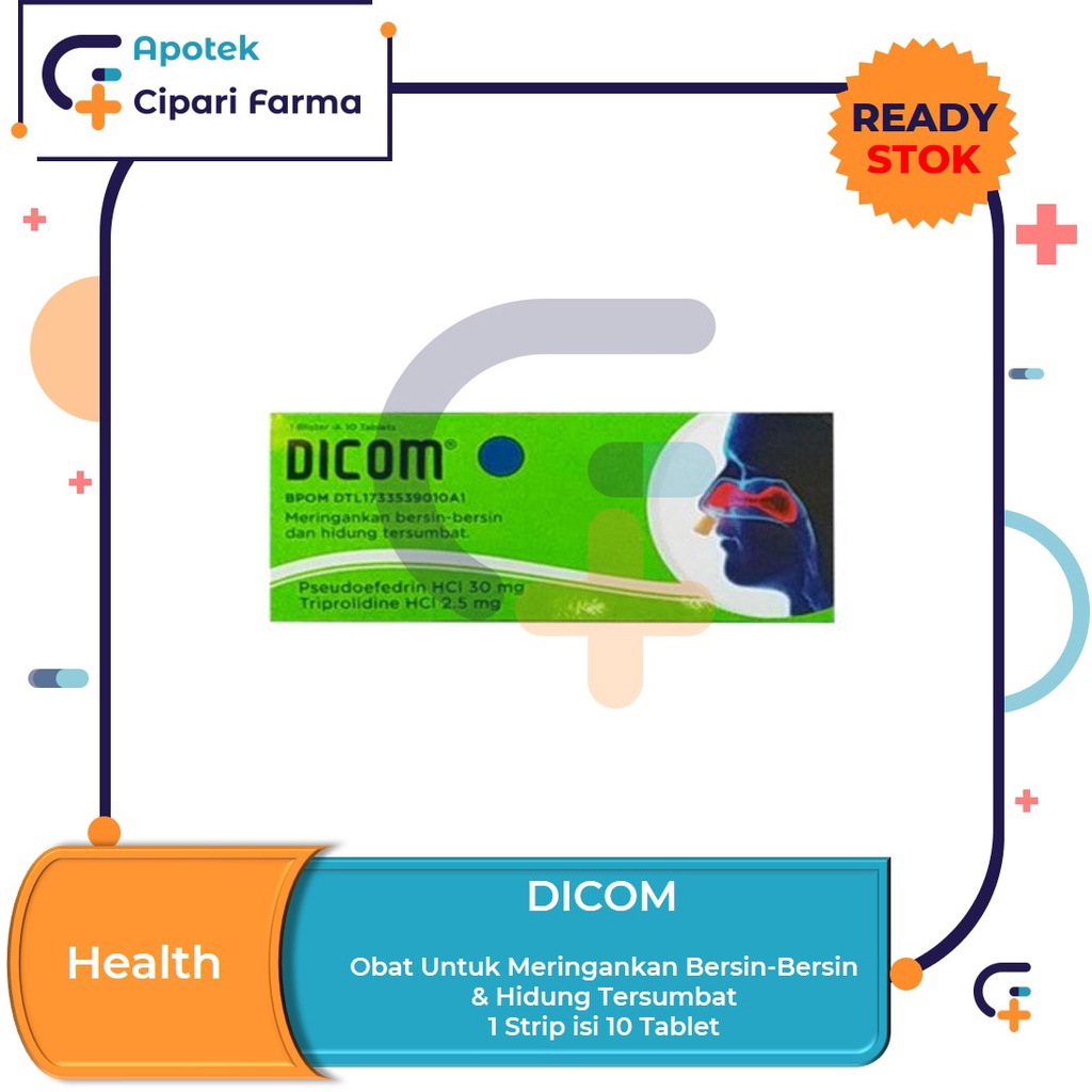 Jual Dicom Obat Untuk Flu | Pilek | Alergi | Bersin-Bersin isi 10 ...