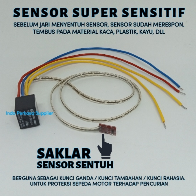 Jual OTOMATIS SAKLAR SENSOR SENTUH kunci pengaman rahasia sepeda motor ...