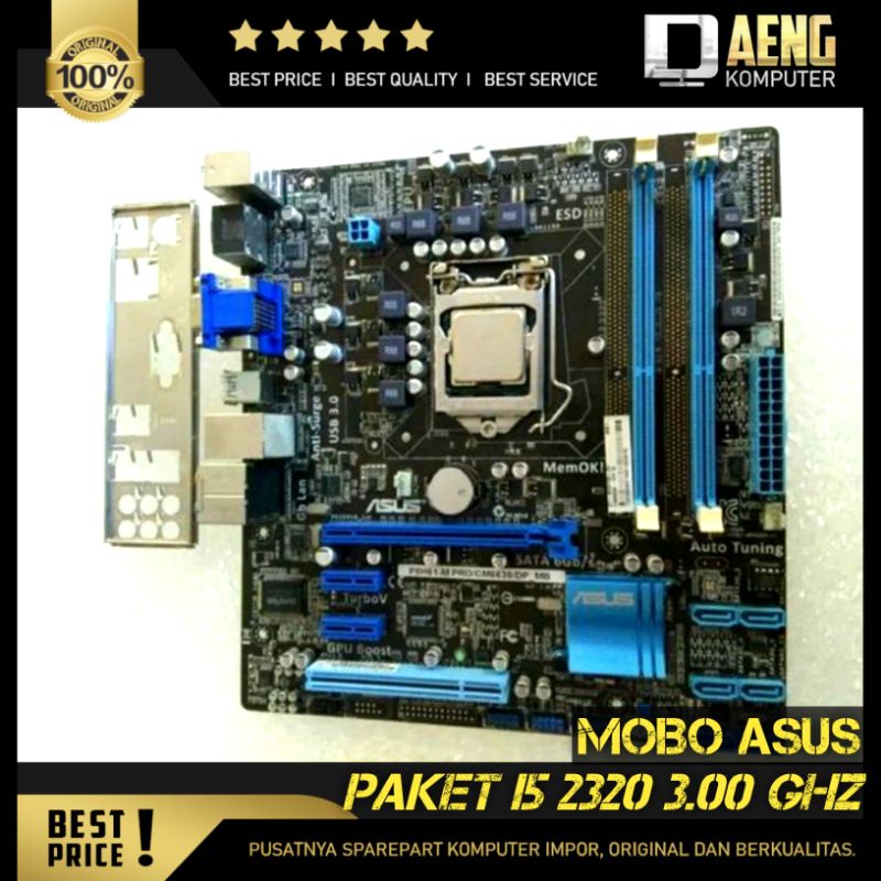 Jual Motherboard Asus P8H61 M Pro Paket Prosesor Intel Core i5 2320 3. ...