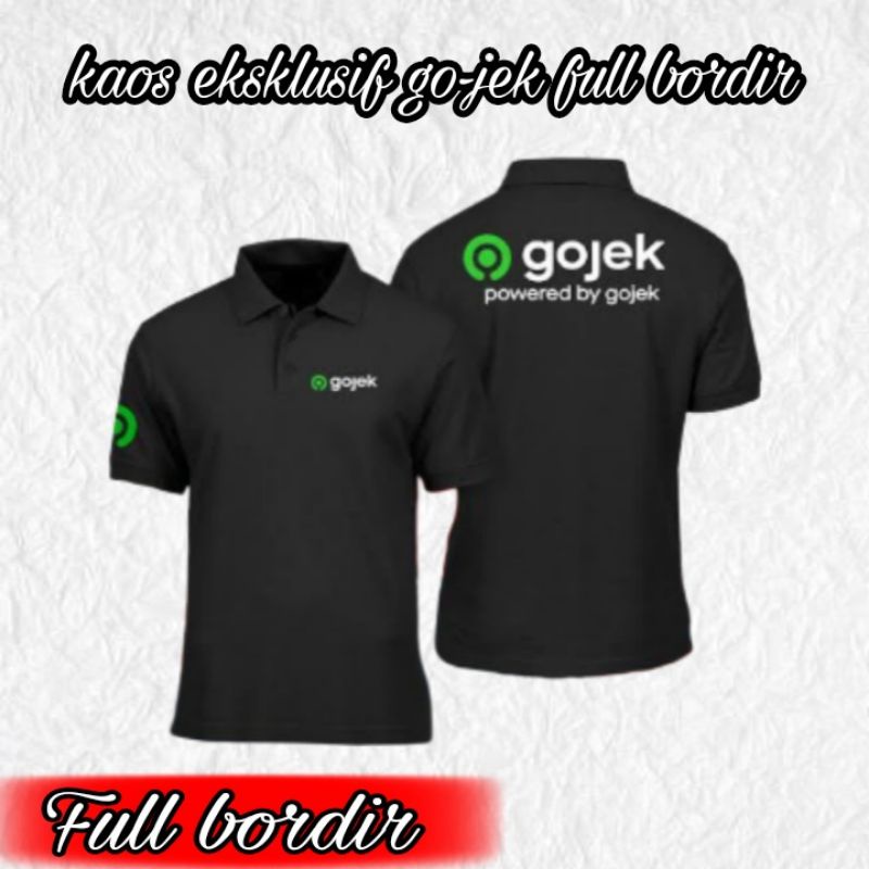 Jual Kaos polo go jek/baju polo go jek/seragam go jek/full bordir/go ...