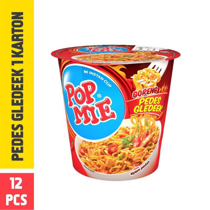 Jual pop mie goreng gledek isi 12 cup 900gr Indonesia|Shopee Indonesia
