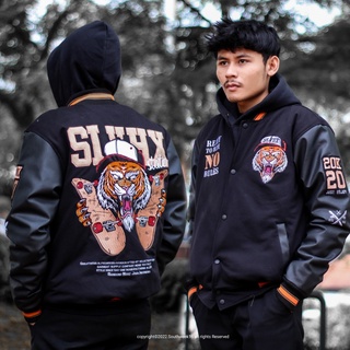 Jual Varsity Jacket HITAM CREAM Jaket Varsity Pria Premium HITAM ...