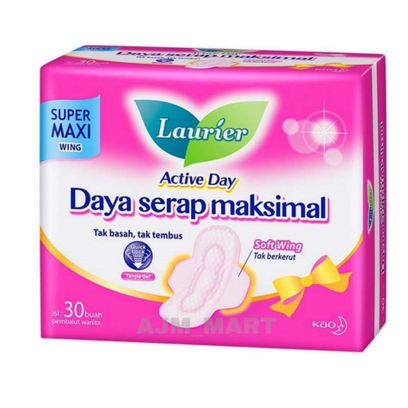 Jual Laurier Pembalut Super Maxi Wing 30'S | Shopee Indonesia