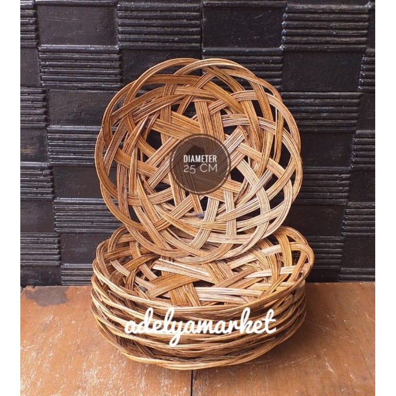 Jual Piring anyaman lidi / piring rotan | Shopee Indonesia