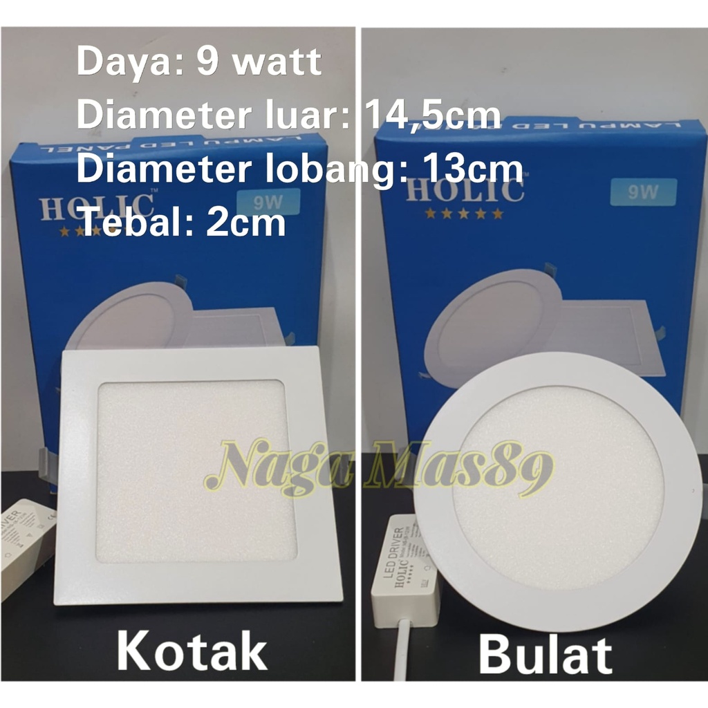 Jual Lampu Downlight LED 9 watt - Bulat & Kotak ( HLC-MBD NS-003/010 ...