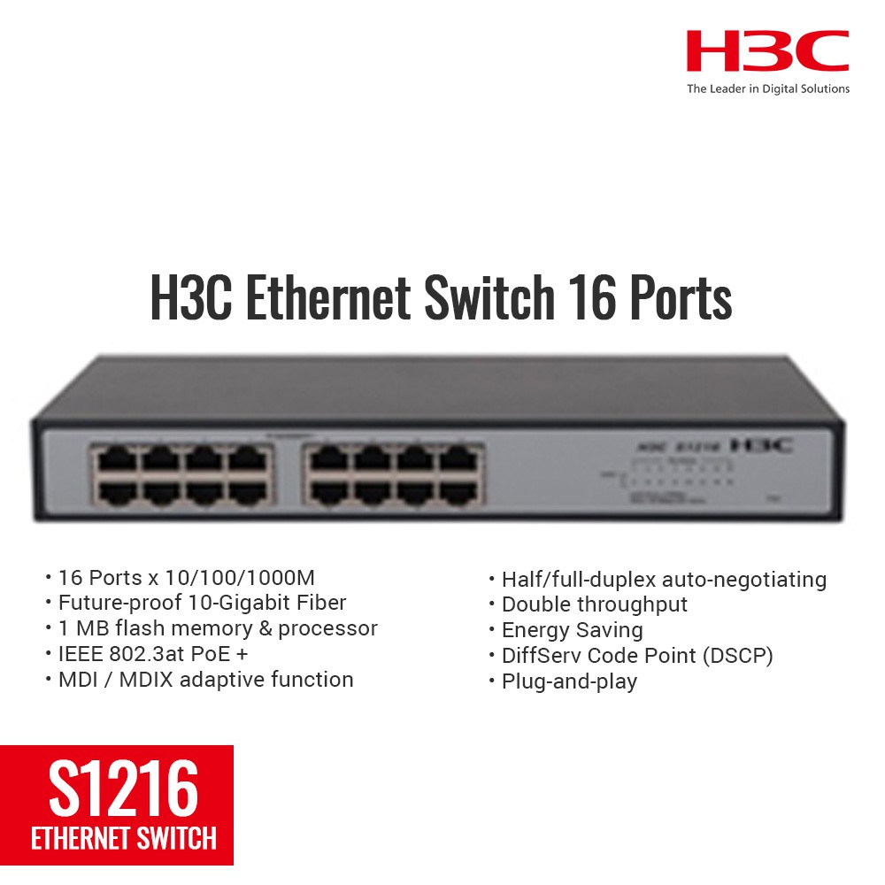 Jual H3C S1216 Ethernet Switch 16 Port | Shopee Indonesia