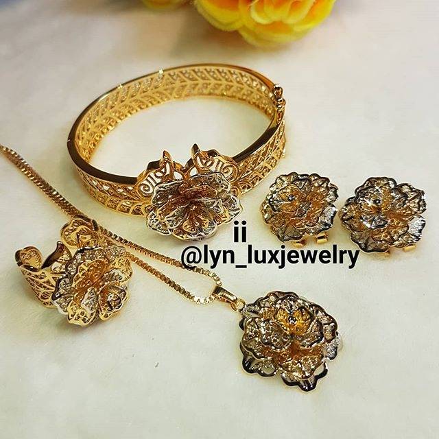 Jual Set kendari gold mix whitegold / lapis emas 18k | Shopee Indonesia