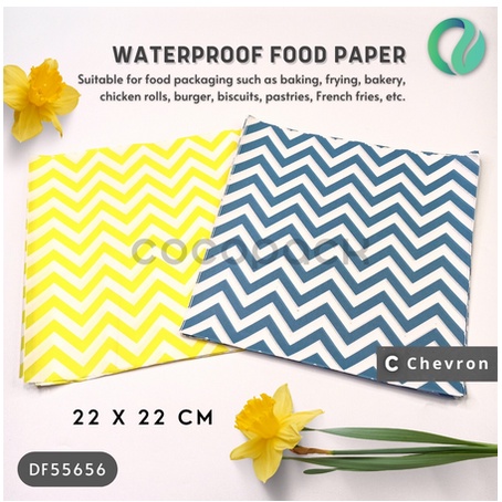 Jual Baking Paper Wax Paper Kertas Roti Motif C 22x22cm 50 PCS | Shopee ...