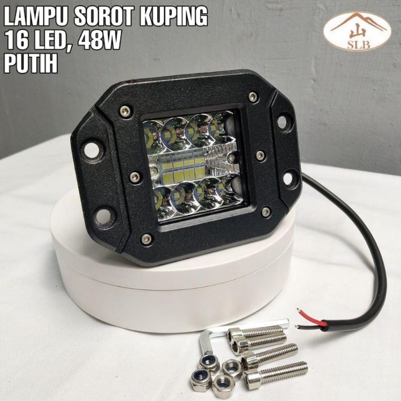 Jual Led Sorot Foglamp Bumper 16 Mata 48W // Headlamp Custom KLX CRF ...