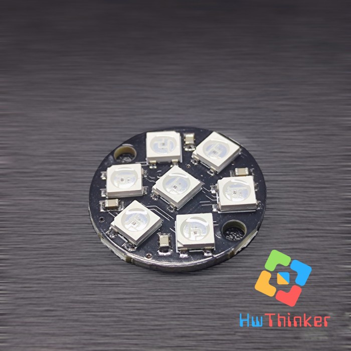 Jual Round LED RGB 7bit 7 Bit WS2812 WS2812B 5050 builtin driver ...