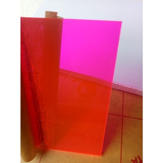 Jual Acrylic /akrilik lembaran 2mm 42 X30CM (A3) /akrilik warna/ Orange transparan Ukuran A 3 ...