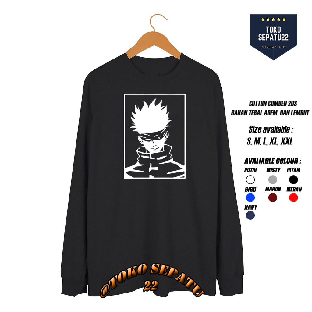 Jual Kaos Anime Lengan Panjang Gojo Sensei Kaos Jujutsu Kaisen Kaos ... Jual Kaos Anime Lengan Panjang Gojo Sensei Kaos Jujutsu Kaisen Kaos ...