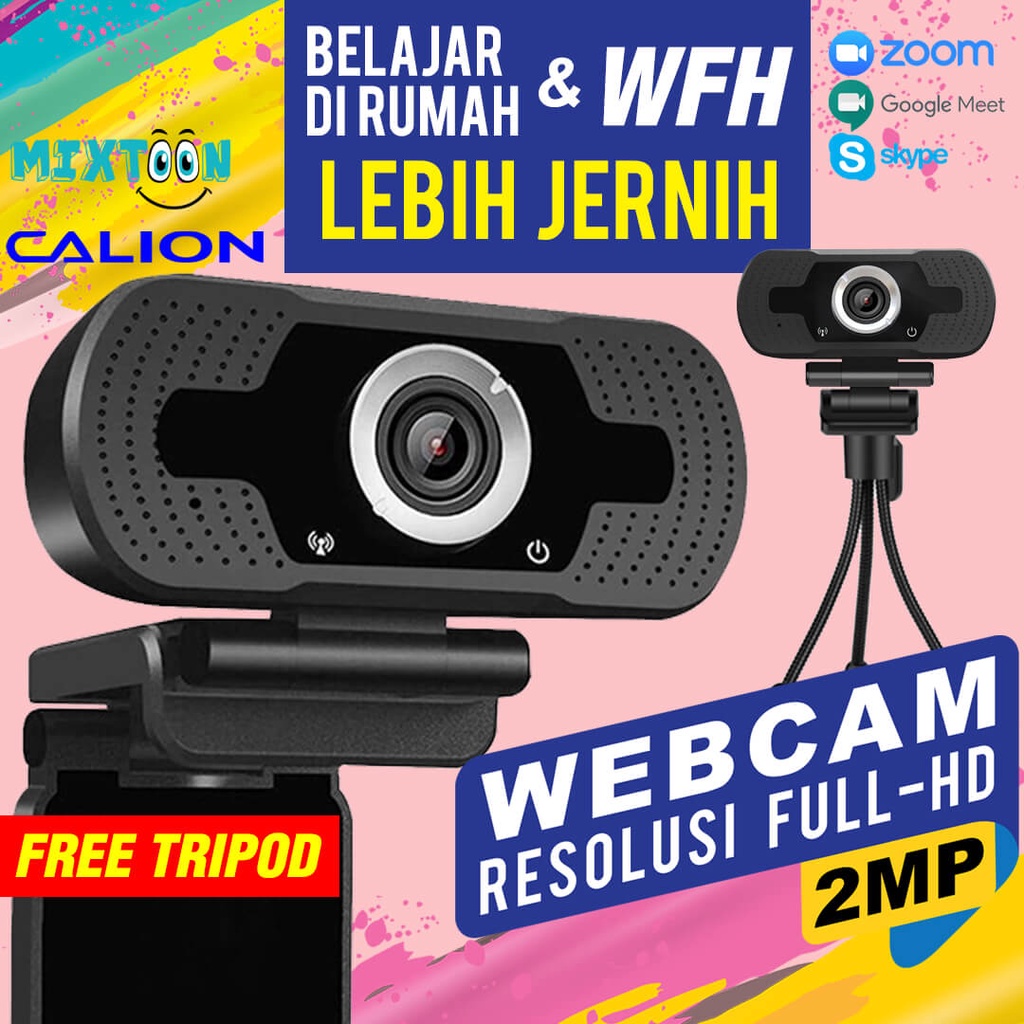 Jual Webcam 1080P USB Web Cam Tripod PC Laptop Komputer | Camera ...
