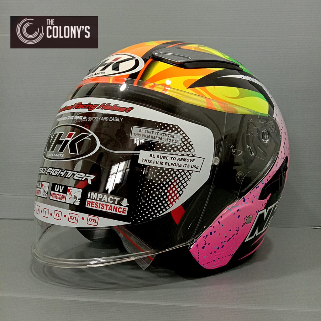 Jual HELM NHK HALF FACE HALFFACE R1 R-1 KAREL WINTER EDITION BLACK PINK ...