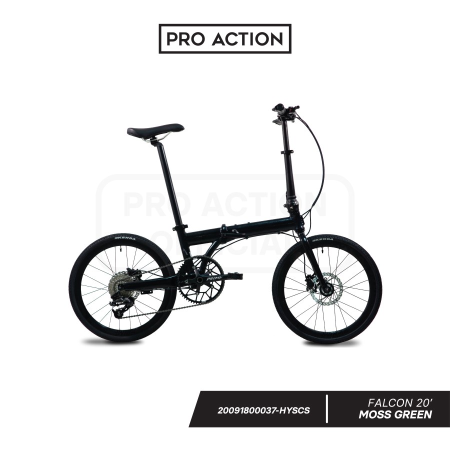 Jual Pro Action - Falcon Folding Bike 10 Speed 20 inch - Moss Green ...