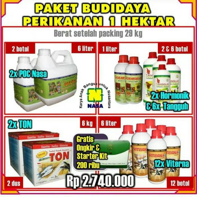 Jual PAKET BUDIDAYA PERIKANAN 1 HEKTAR | Shopee Indonesia