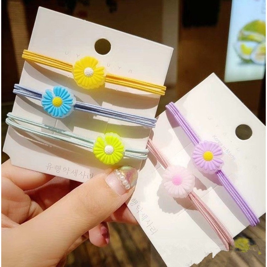 Jual WBS Ikat Rambut Bunga Daisy Gaya Korea 2 Layer Tali Rambut Glow in ...