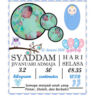 Jual Desain Frame Kelahiran Bayi Indonesia|Shopee Indonesia