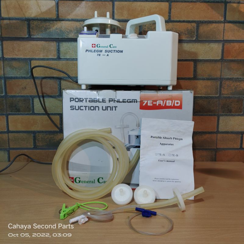Jual Suction Pump Portable General Care Phlegm Suction Unit 7E-A second ...
