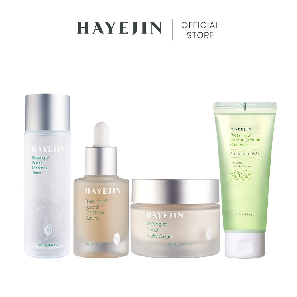 Jual HAYEJIN Blessing of Sprout Series 2 (Toner + Serum + Cream + Cleanser) | Shopee Indonesia