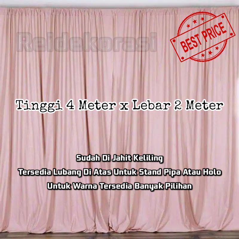 Jual TINGGI 4M x LEBAR 2M BACKDROP BACKGROUN PILAMIN KILAP BEGRON ...