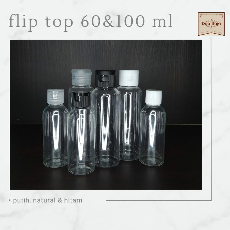 Jual Botol Isi Ulang BR 100ml Dan 60ml Fliptop Putar Neck 24 Dan 18 ...