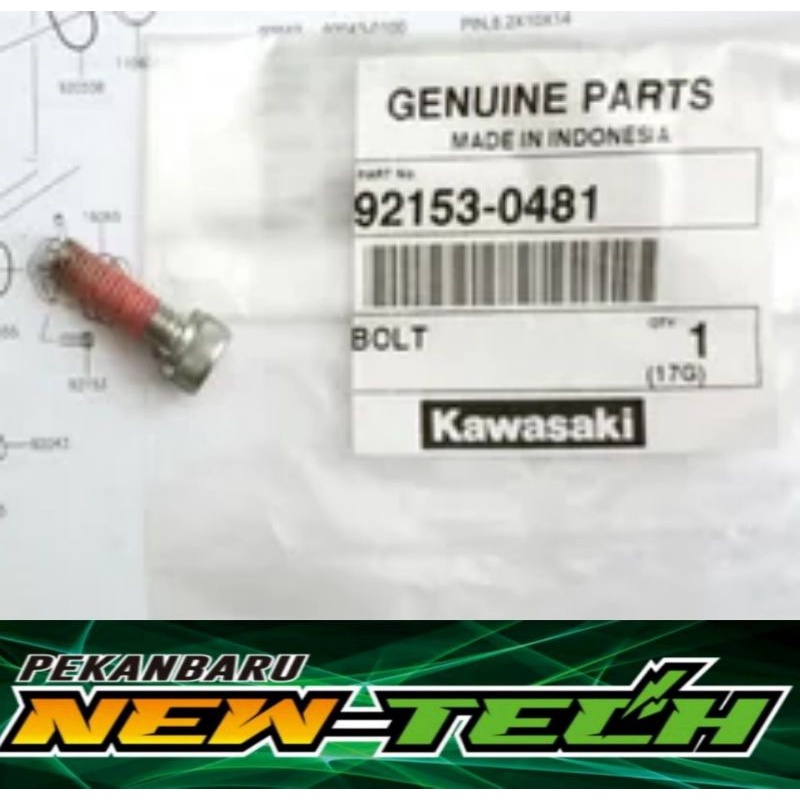 Jual BOLT BAUT INTAKE MANIFOLD KLX150 ORIGINAL KAWASAKI ( 92153-0481 ...