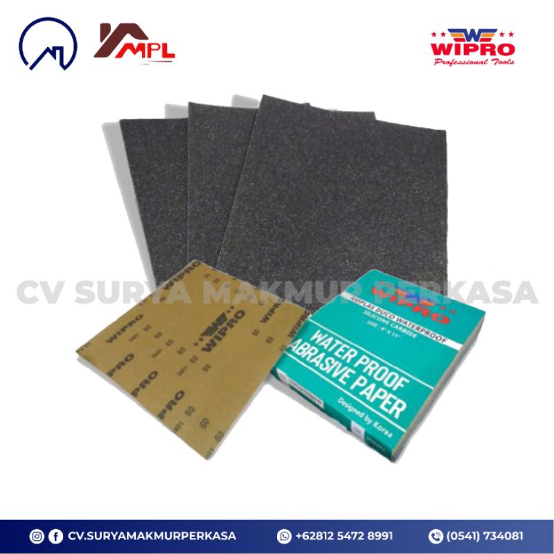 Jual Amplas Lembaran Waterproof Anti Air WIPRO / Amplas Duco Grit ...