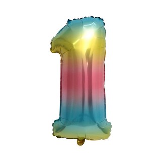 Balon foil Angka Rainbow JUMBO 80cm / Balon Angka 80cm | Shopee Indonesia