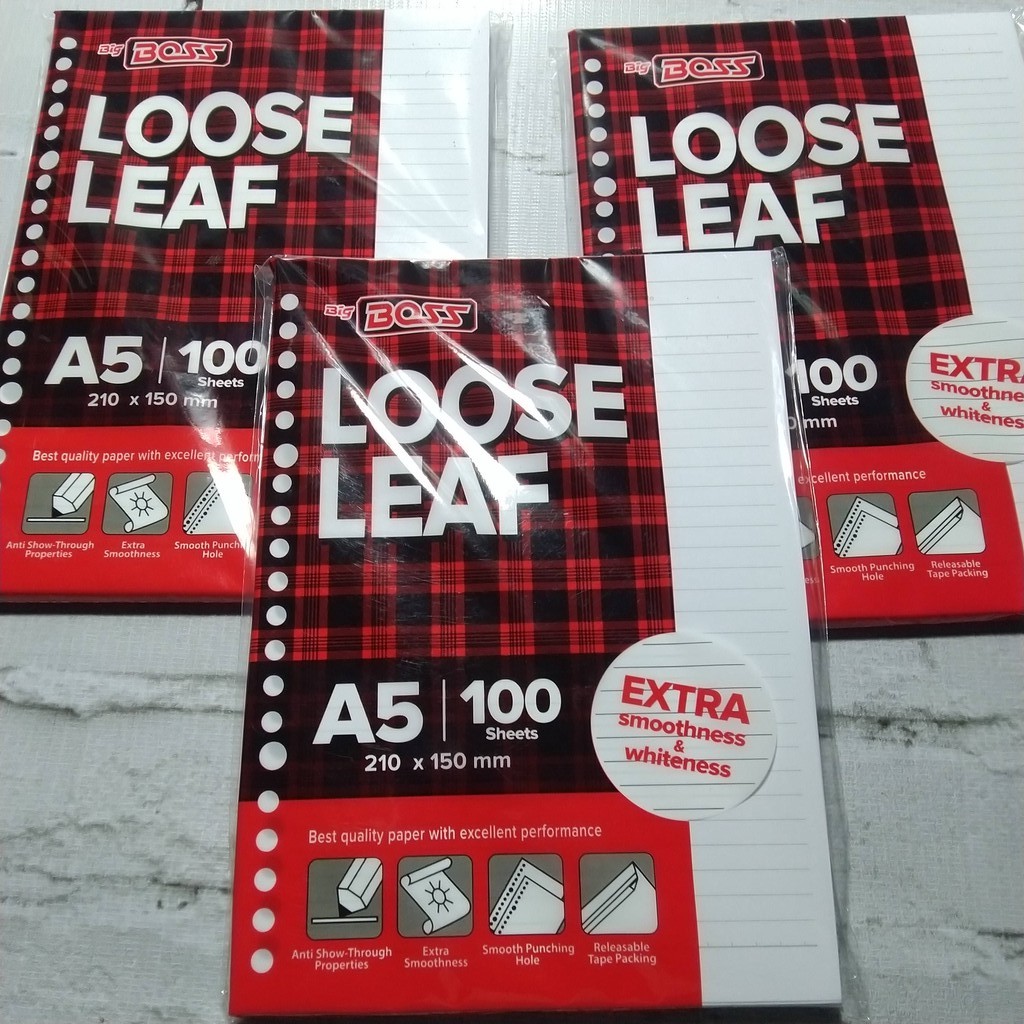 Jual ISI BINDER A5 ISI 1OO SHEET / LOOSE LEAF 100 LEMBAR A5 MURAH ...