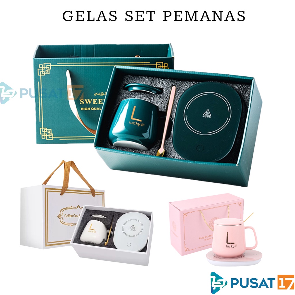 Jual PUSAT17 GELAS SET KERAMIK PEMANAS / CANGKIR SET DENGAN ALAT ...
