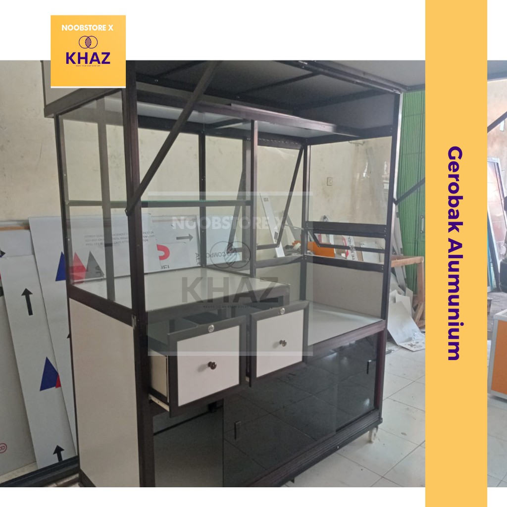 Jual Etalase Jualan Seblak / Gerobak Alumunium / Etalase Dagang Costum ...