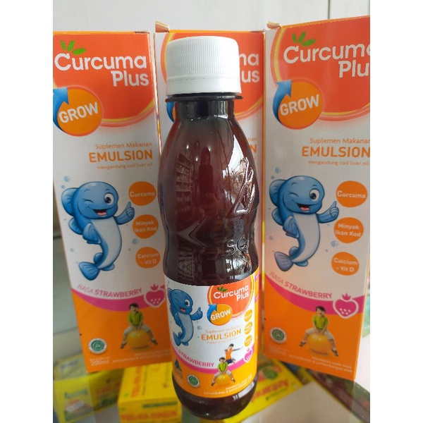 Jual Curcuma Plus Grow Emulsion Strawberry 200ml | Shopee Indonesia