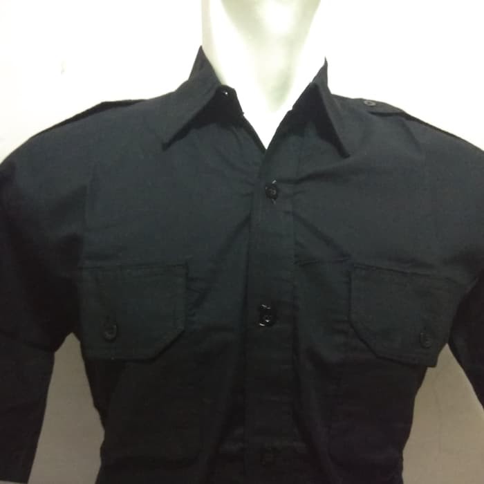 Jual Seragam Security / Baju Driver / Kemeja Safari Warna Hitam ...