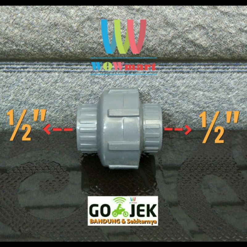 Jual Watermur 1/2 " Inch PVC Polos Asli Water Mur Watermoor 1/2" Sambungan Pipa | Shopee Indonesia
