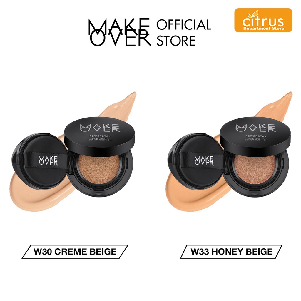 Jual MAKE OVER Powerstay Demi-Matte Cover Cushion 15 g | Shopee Indonesia