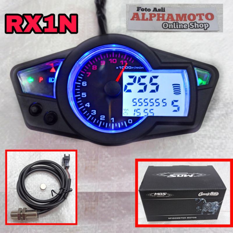 Jual spidometer rpm digital model koso rx1n spido takometer speedometer ...