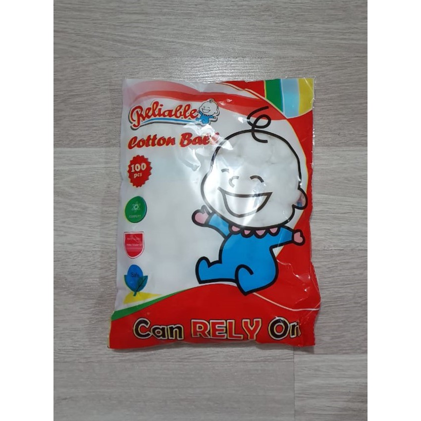 Jual Kapas Bola Bayi / Cotton Ball Reliable 100`s | Shopee Indonesia