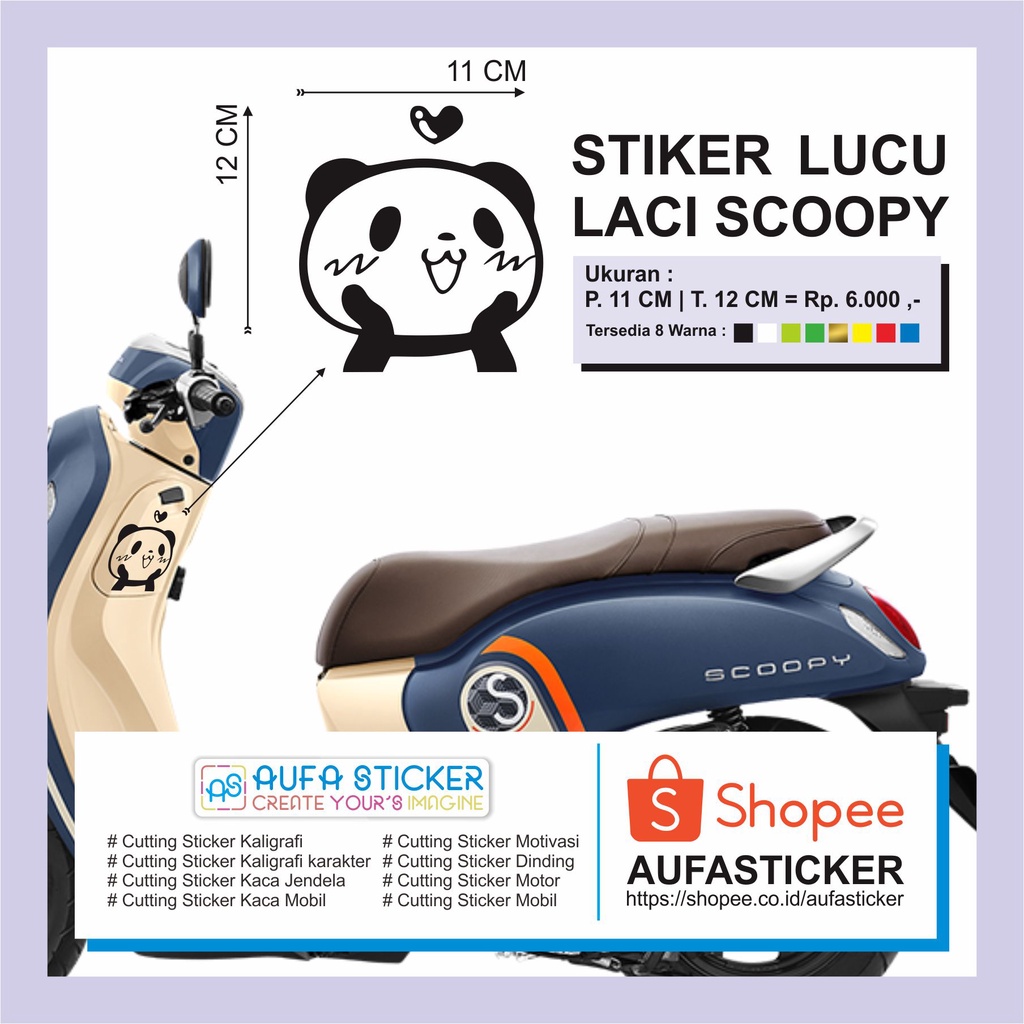 Jual Stiker Lucu Scoopy - Cutting Stiker Unik - Stiker motor - stiker ...
